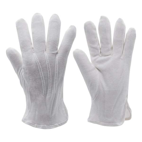 White Cotton Parade Gloves With Snaps – GFP Gloves- Finger Fashions